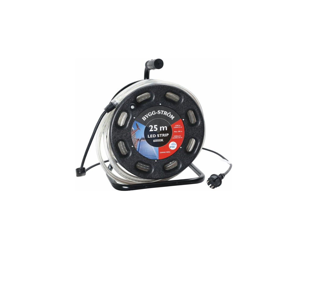 LED-slinga Pro, 25m med vinda, 300W, 26250 lumen, 230V. – Ledbruket.se